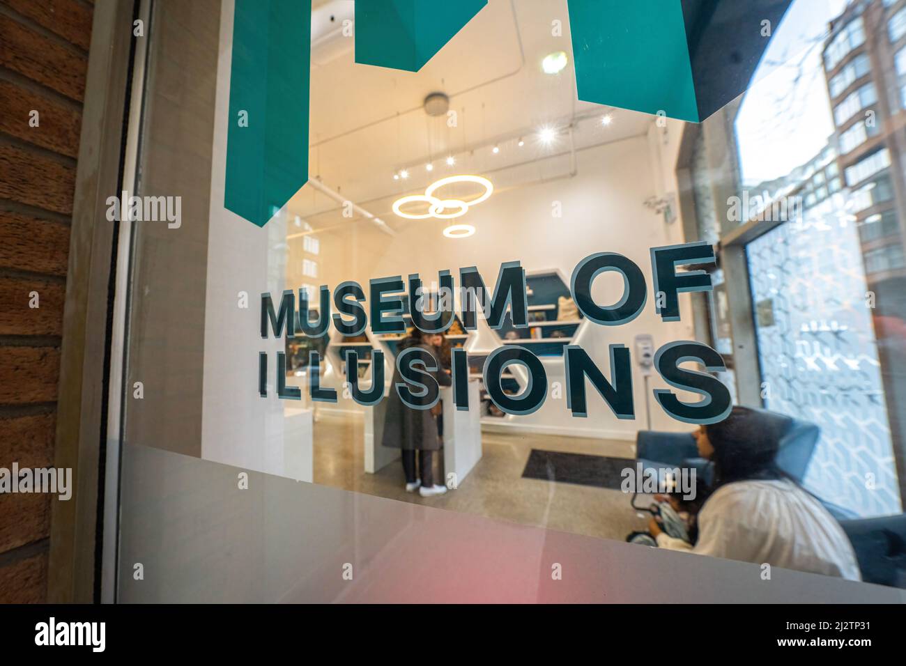 Toronto, Canada. 02nd Apr, 2022. A "Museum of Illusions" sign seen on ...
