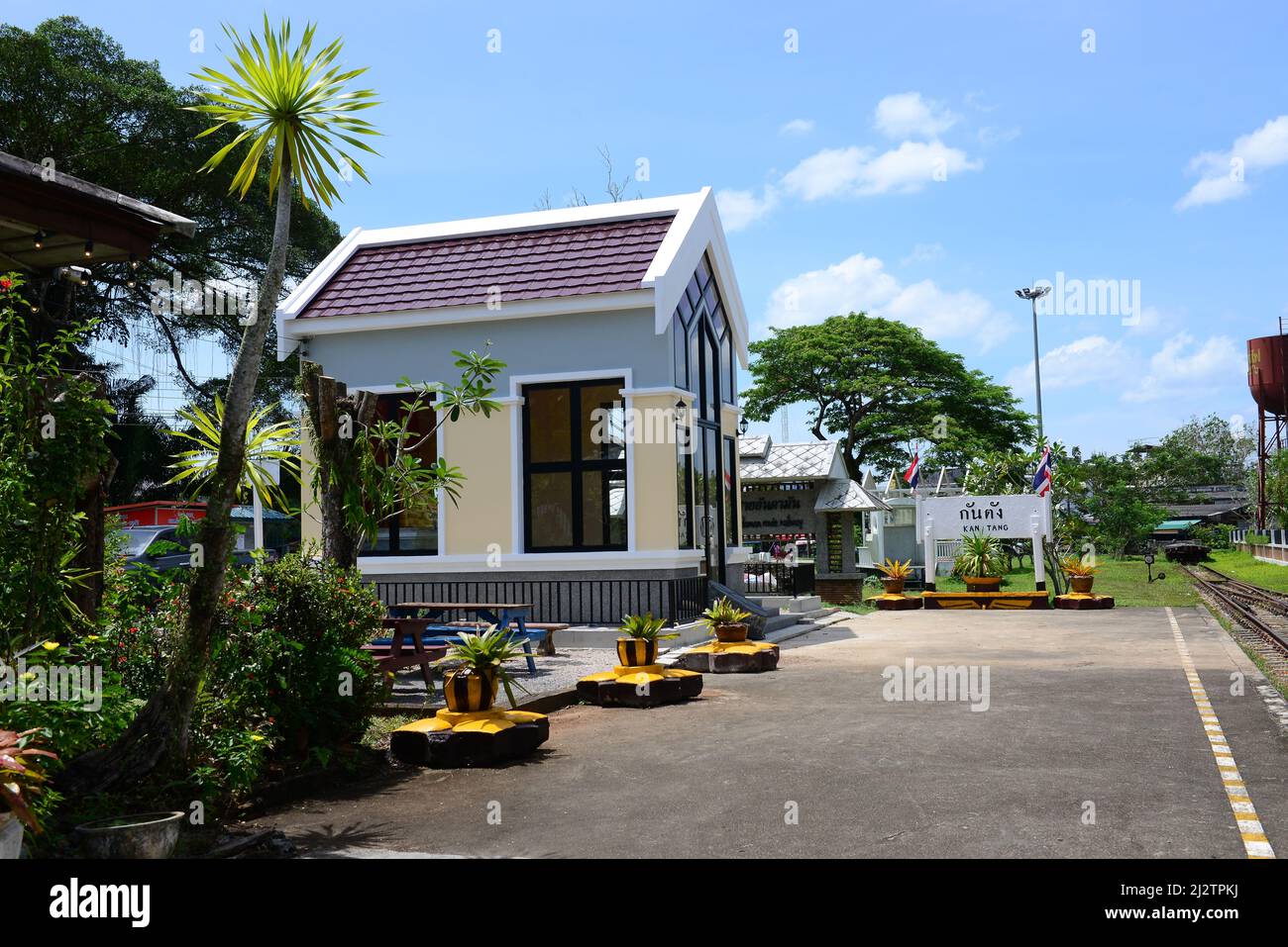 TRANG, THAILAND - March 23, 2022 : Kantang Train Station, It is the ...