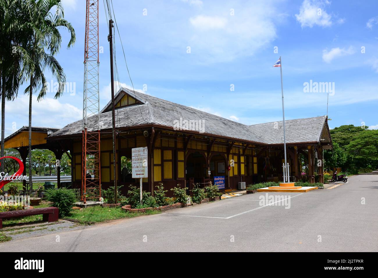 TRANG, THAILAND - March 23, 2022 : Kantang Train Station, It is the ...