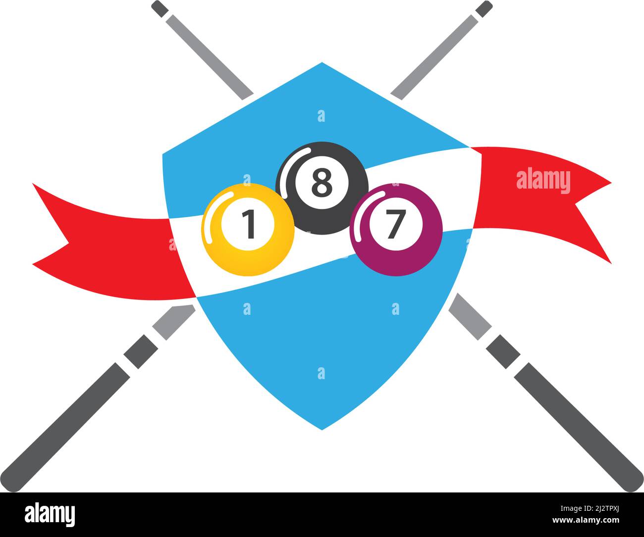 8 ball pool logo Stock Vector Images - Alamy