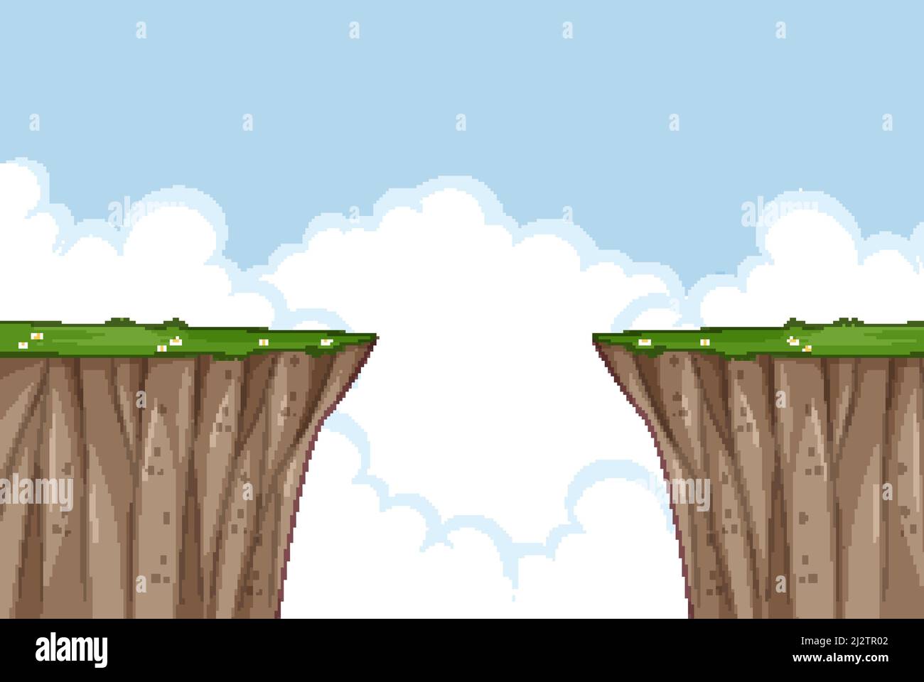 Nature outdoor scene with cliff illustration Stock Vector Image & Art ...