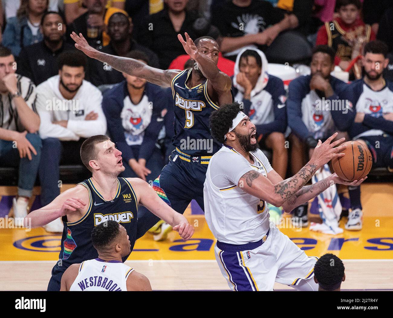 April 3, 2022, Los Angeles, California, USA: Anthony Davis #3 of the ...