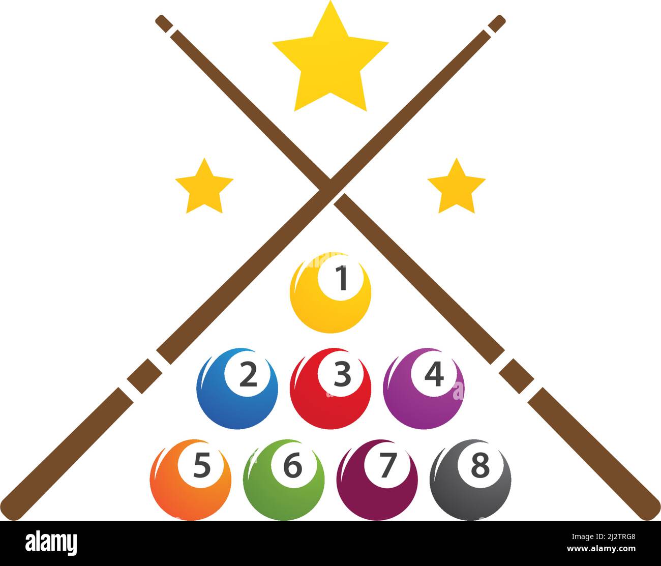 8 ball pool logo Stock Vector Images - Alamy