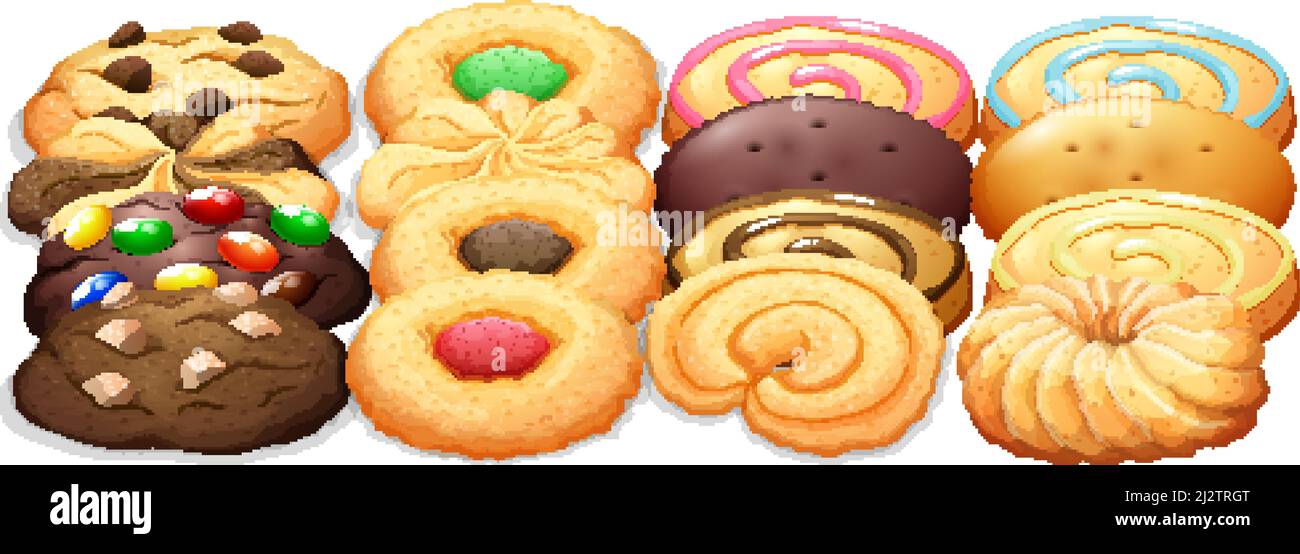 Different types of cookies illustration Stock Vector Image & Art - Alamy
