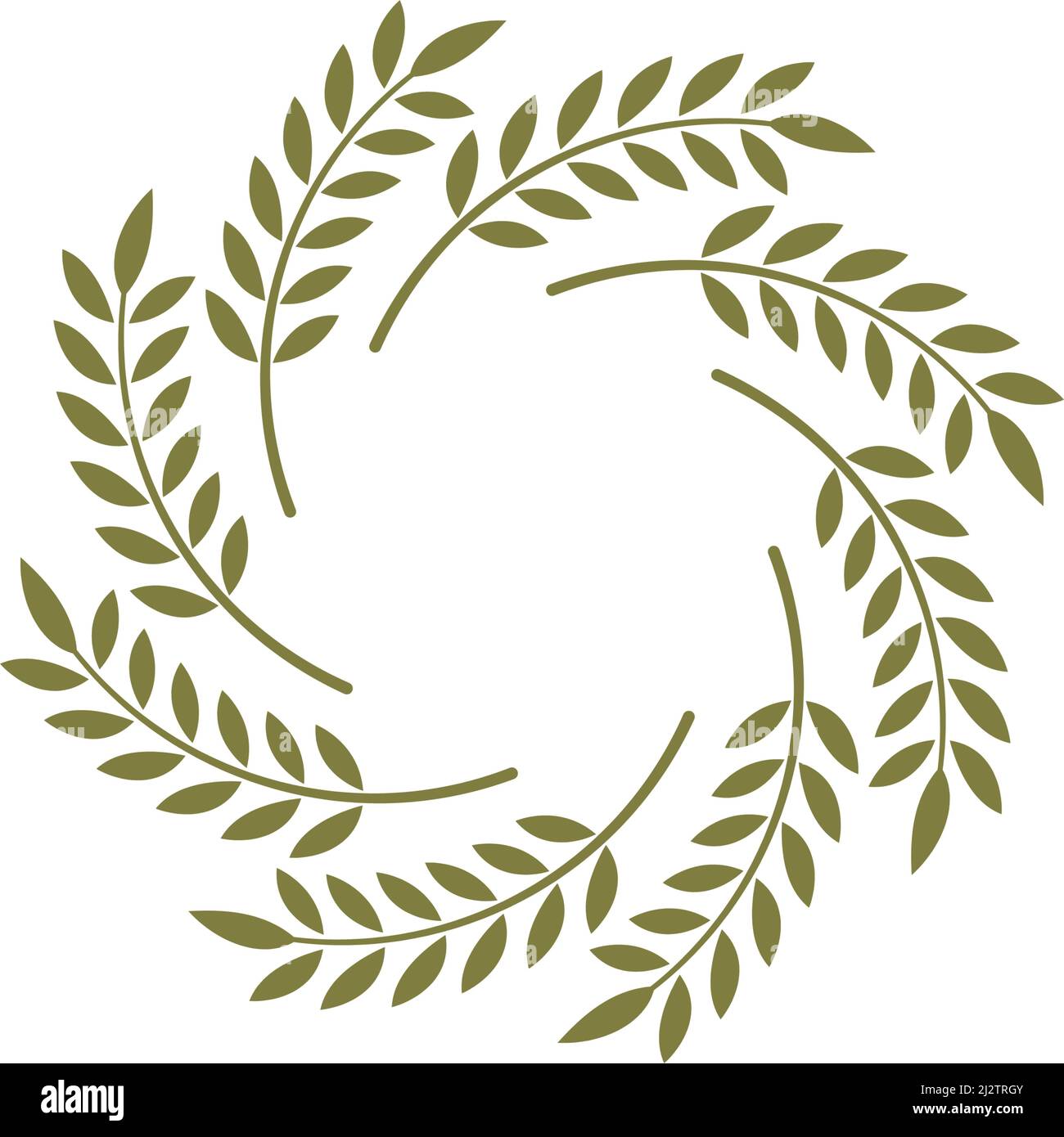 Agriculture green wheat Logo Template vector Stock Vector Image & Art ...