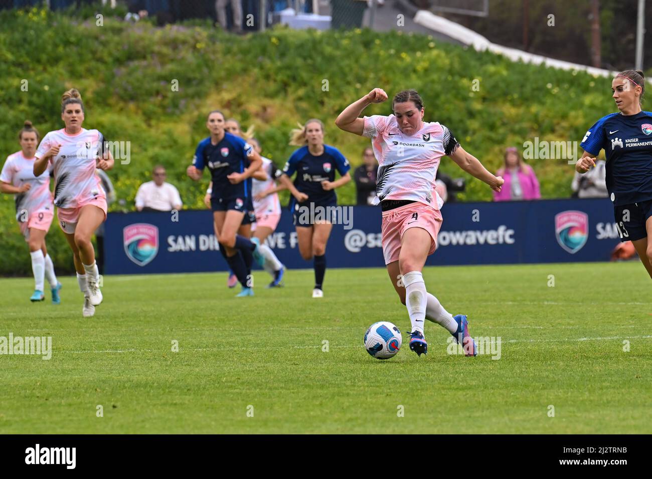 April 02, 2022: Angel City FC defender Vanessa Giles (4) during a NWSL ...