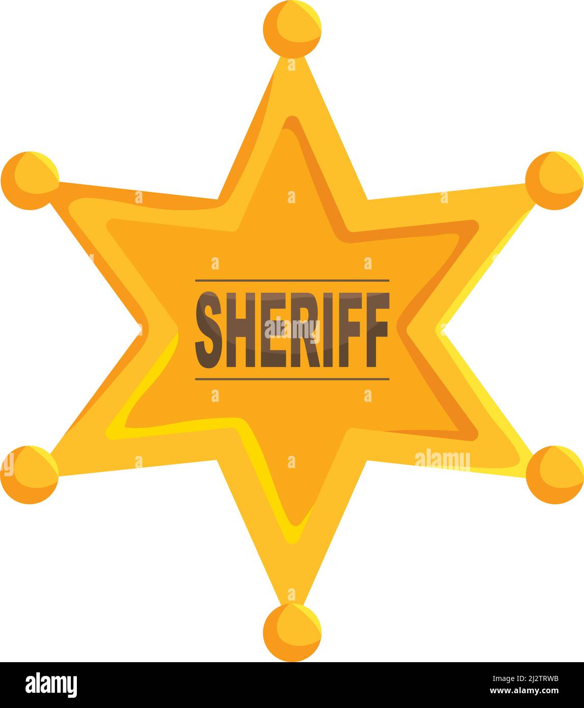 Golden sheriff star badge hi-res stock photography and images - Alamy