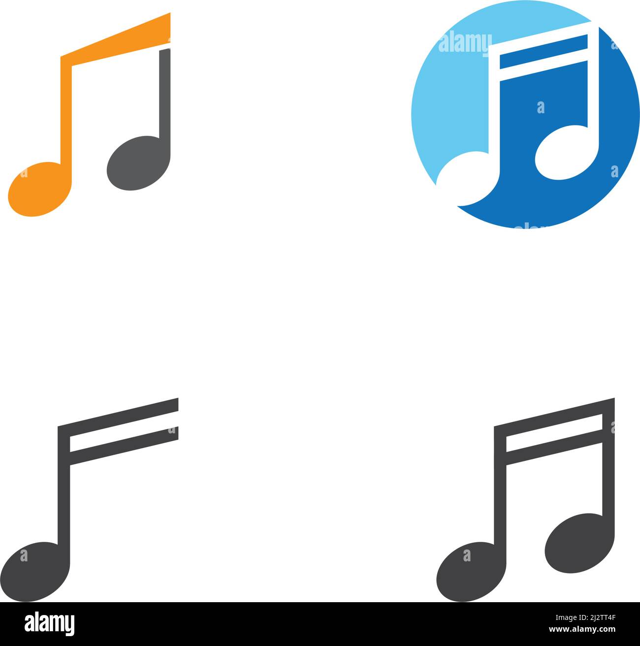 Music note logo Vector template Stock Vector Image & Art - Alamy