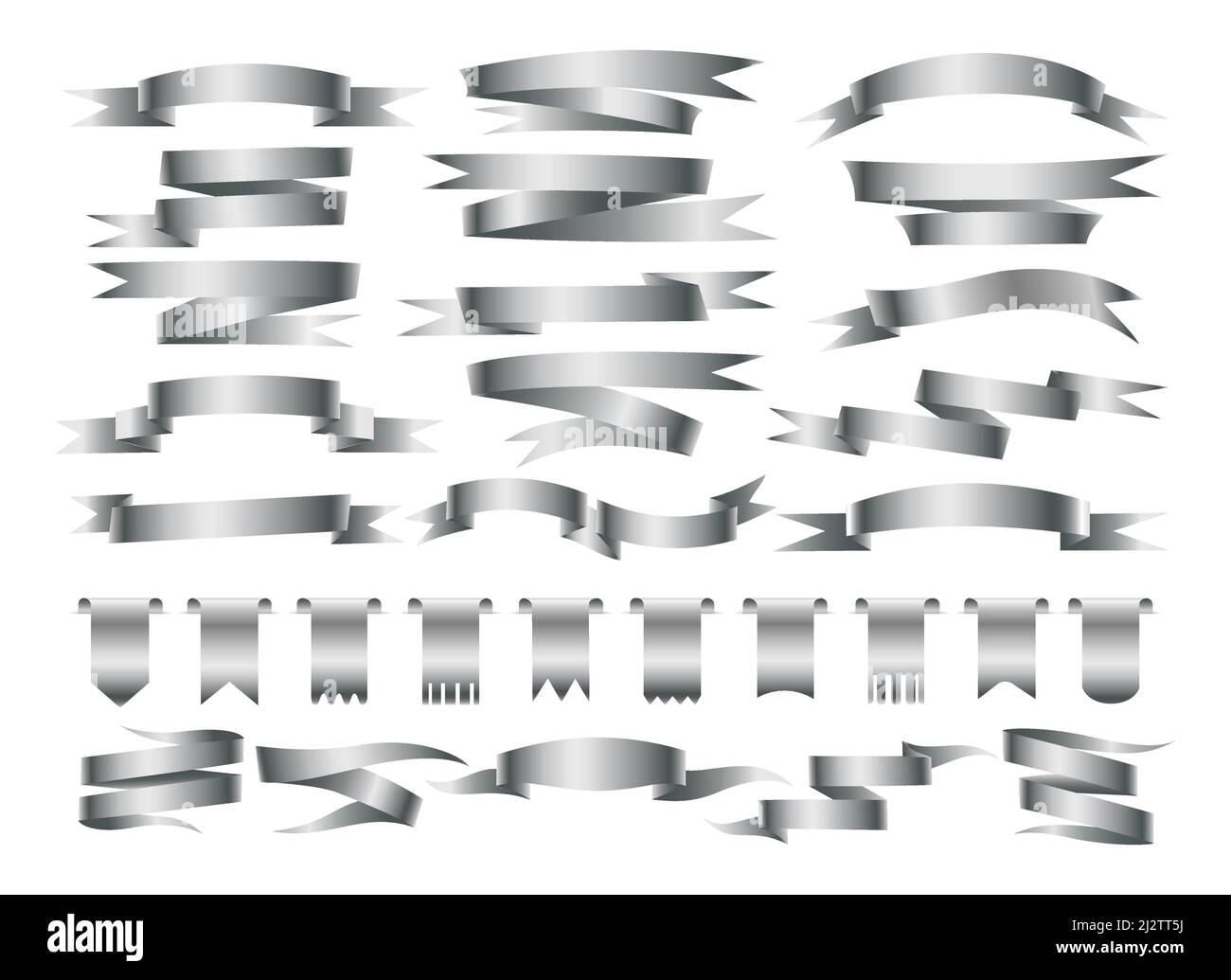 Metallic banner ribbons Stock Vector Image & Art - Alamy