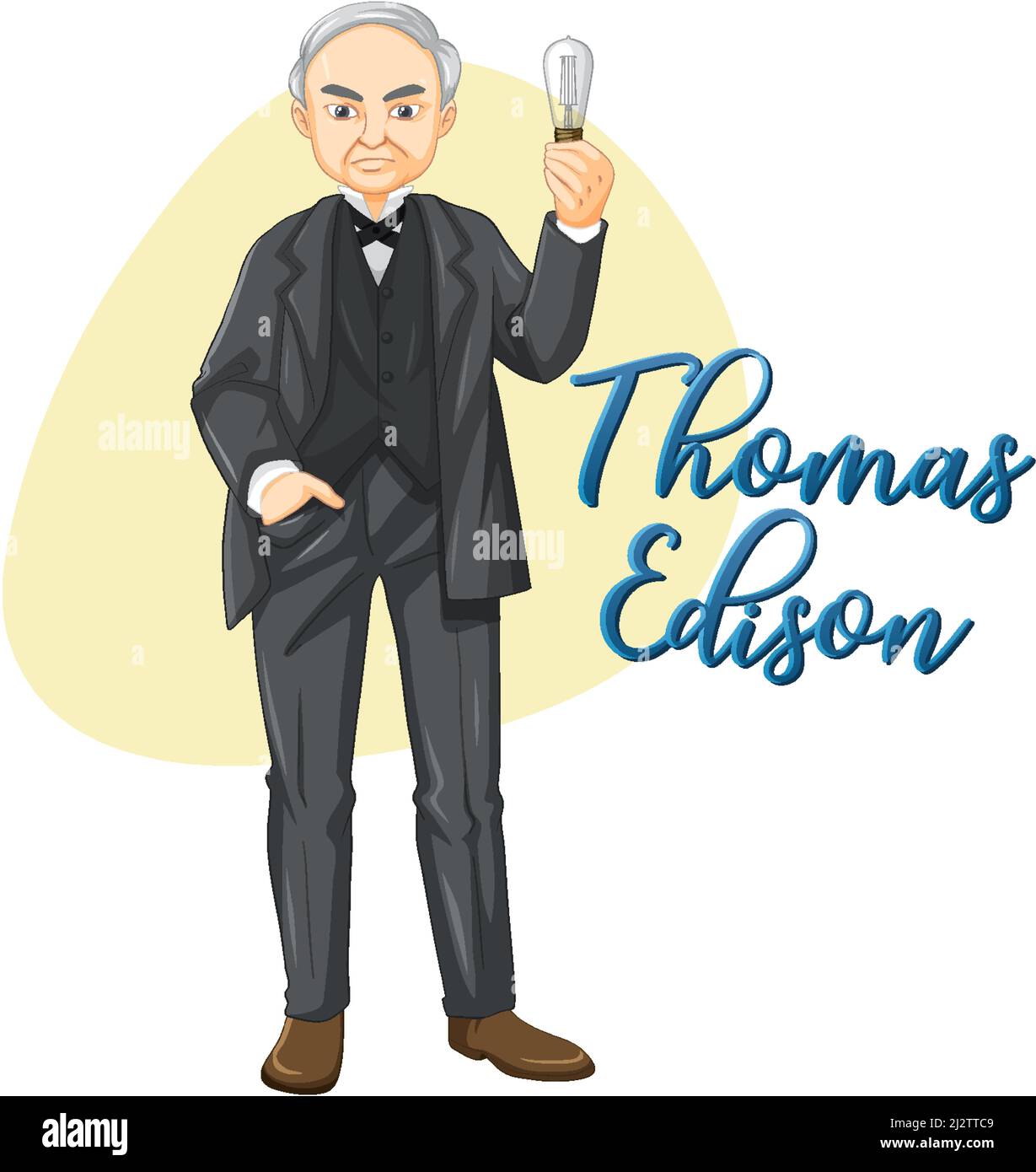 Thomas Edison cartoon character illustration Stock Vector Image & Art ...