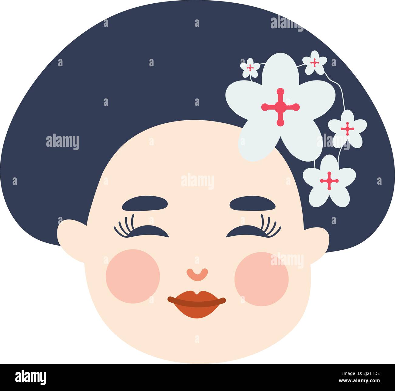 geisha woman face Stock Vector Image & Art - Alamy