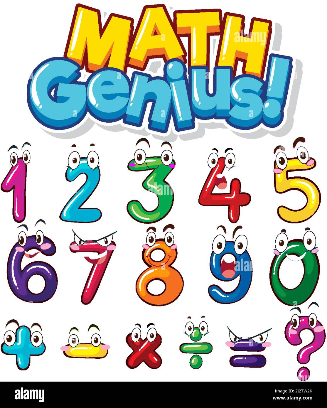 Counting number 0 to 9 for kids illustration Stock Vector Image & Art ...