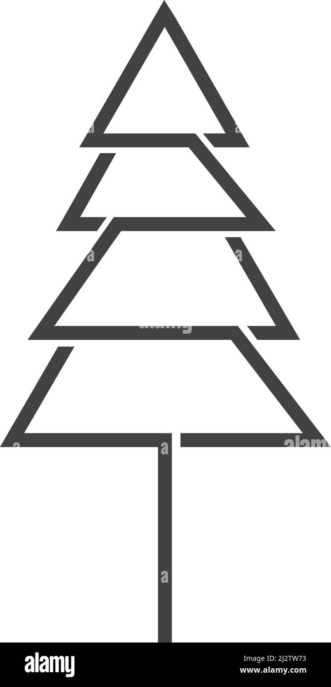 Evergreen pine tree logo Black and White Stock Photos & Images - Alamy