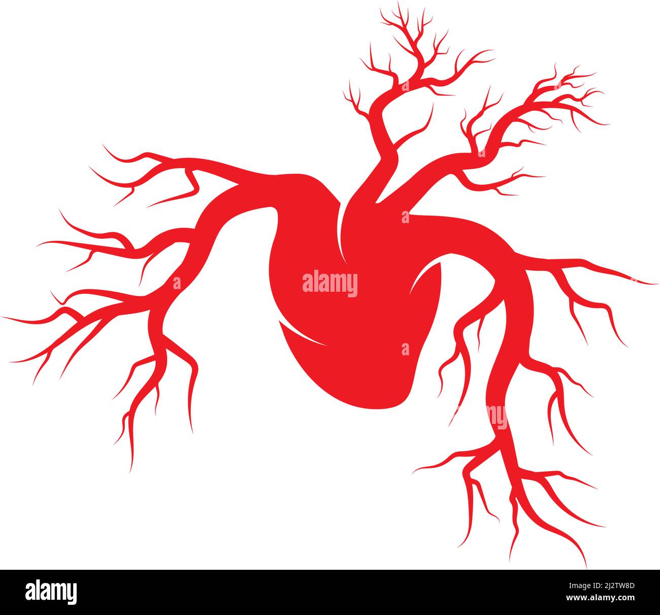 Human Heart illustration Template vector Stock Vector Image & Art - Alamy