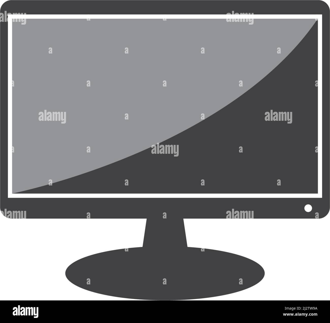 Monitor computer icon vector flat design Stock Vector Image & Art - Alamy
