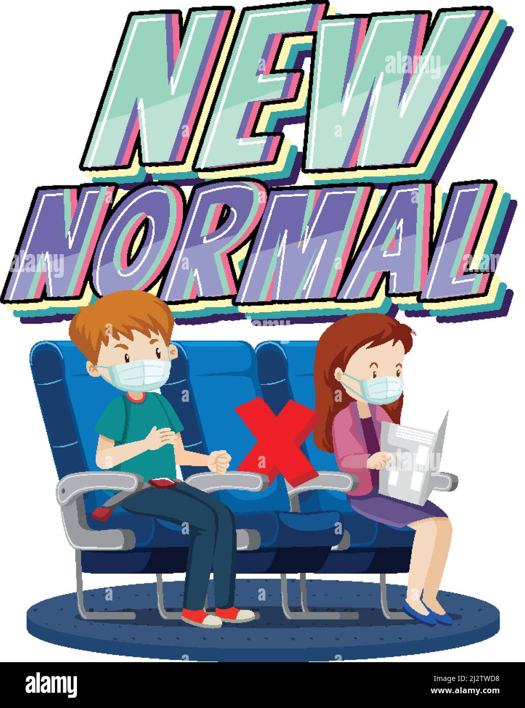 New normal hand drawn lettering logo illustration Stock Vector Image ...