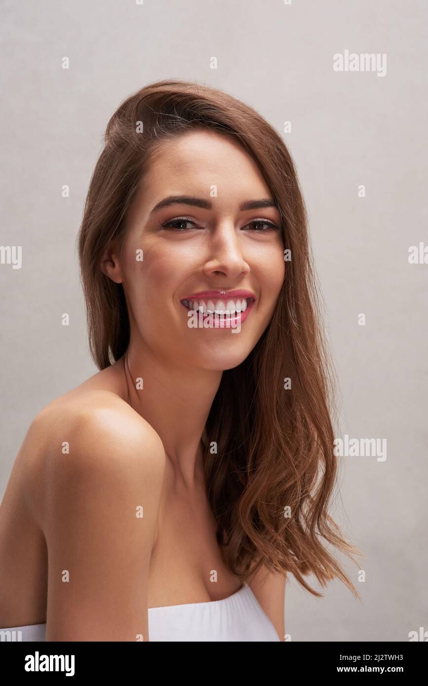 Shes young confident studio hi-res stock photography and images - Alamy