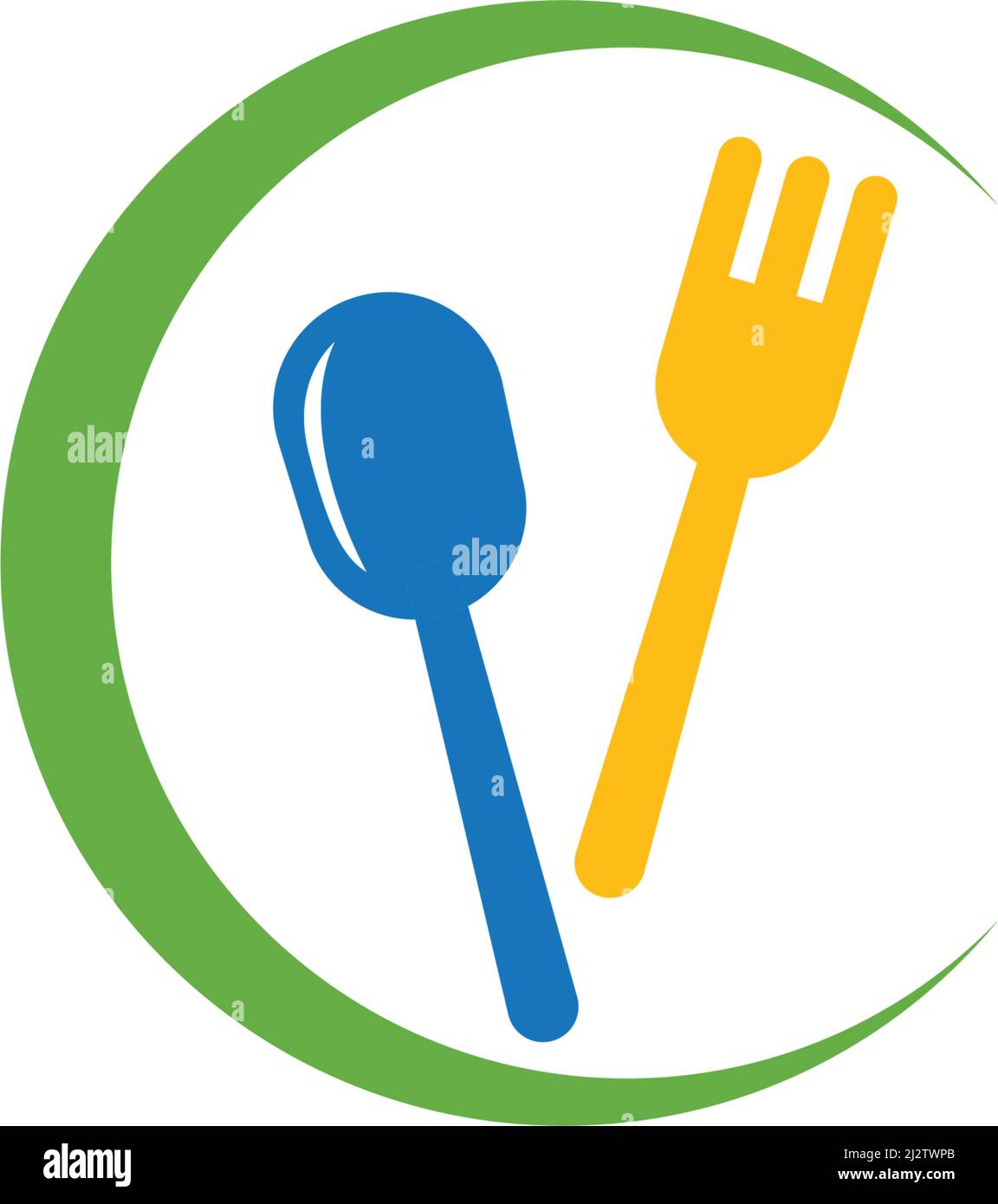 fork and spoon logo vector template Stock Vector Image & Art - Alamy