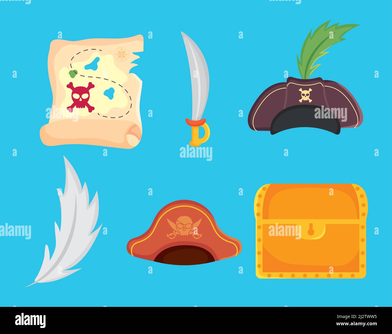 pirate symbols icon set Stock Vector Image & Art - Alamy