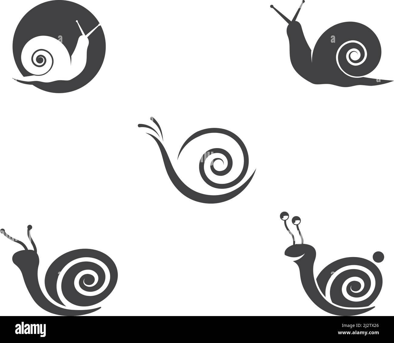 Snail logo vector vectors hi-res stock photography and images - Alamy