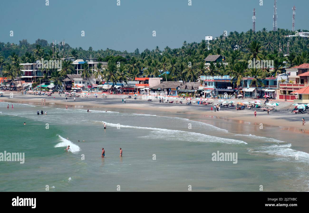 Tourist enjoying on Kollam beach state Kerala India Stock Photo - Alamy