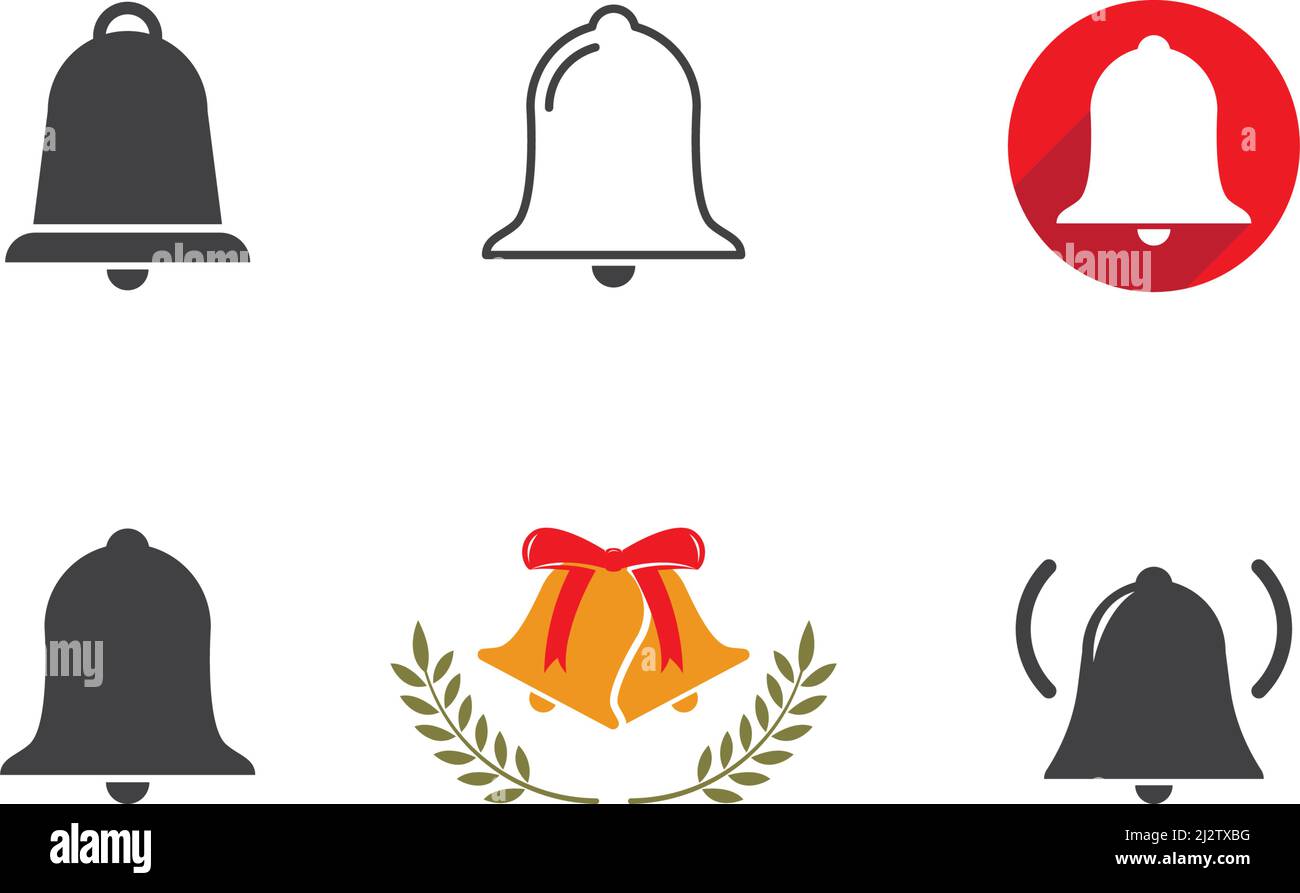 Bell icon illustration logo vector template Stock Vector Image & Art ...