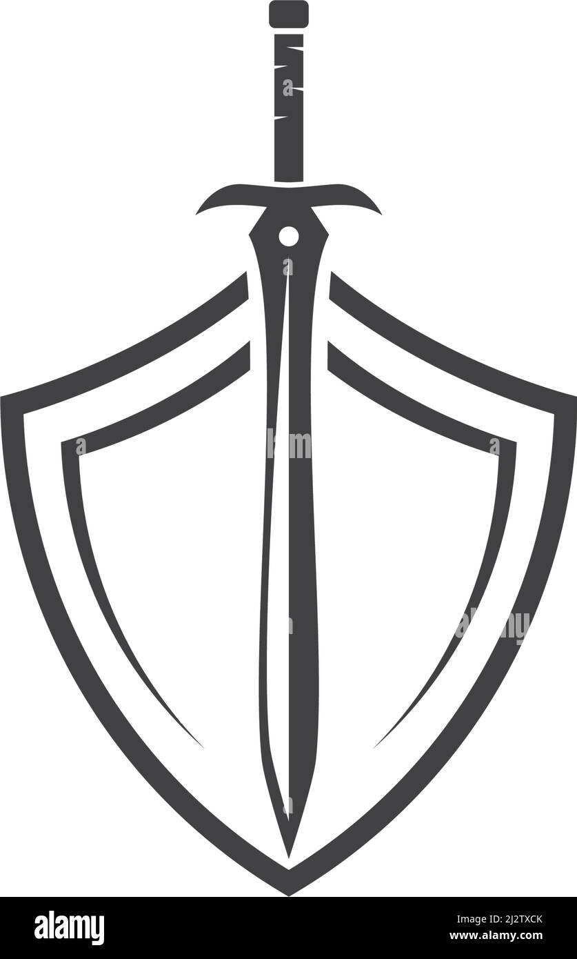 Sword logo vector flat design Stock Vector Image & Art - Alamy