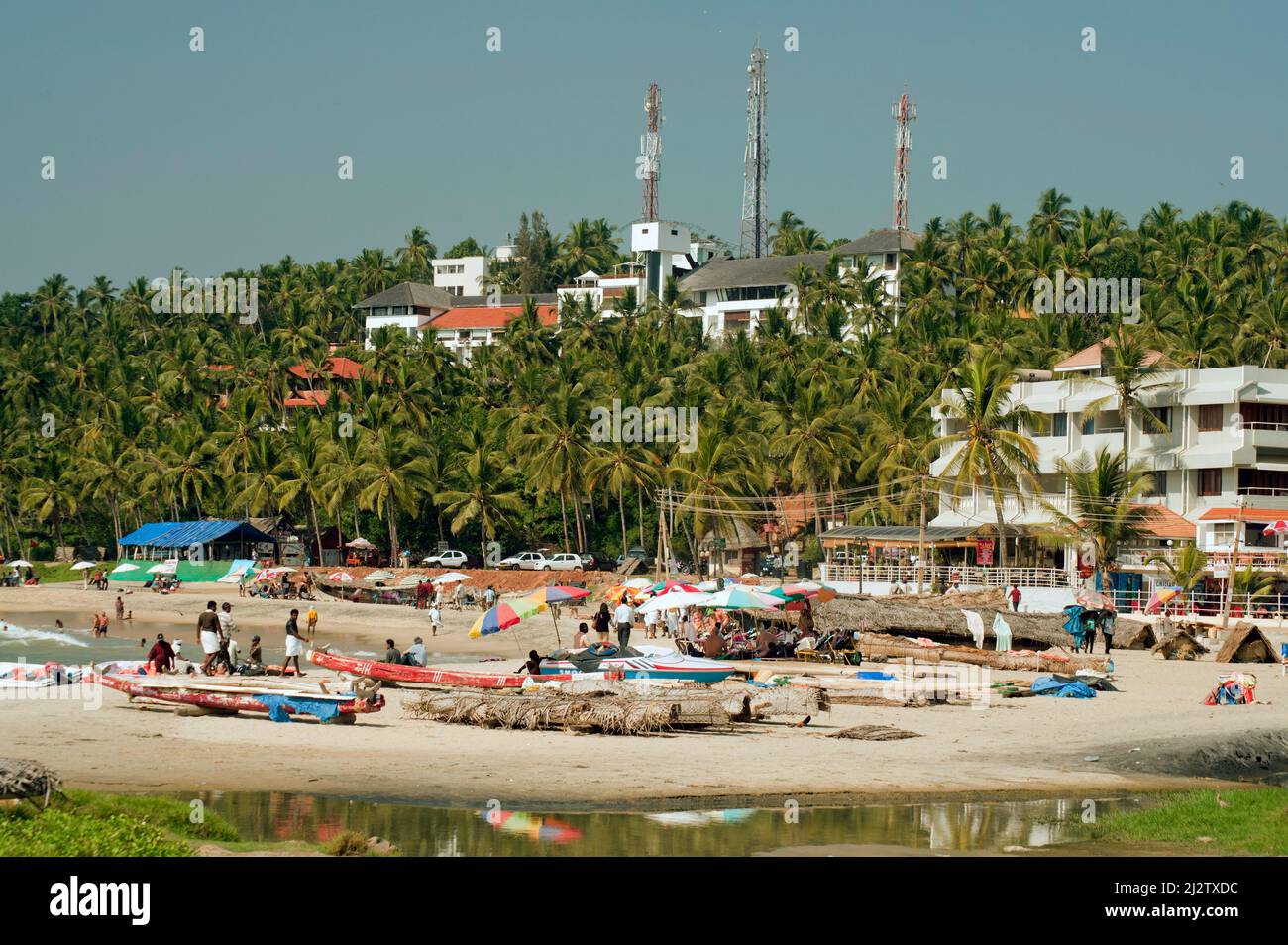Tourist enjoying on Kollam beach state Kerala India Stock Photo - Alamy