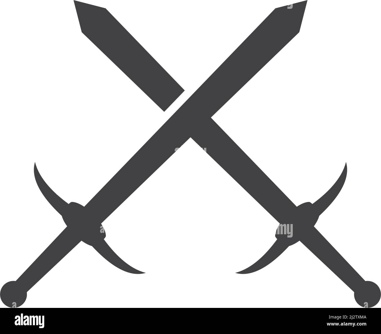 Sword logo vector flat design Stock Vector Image & Art - Alamy