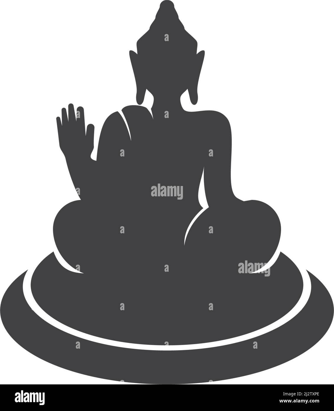 Buddha statue logo vector flat design template Stock Vector Image & Art ...