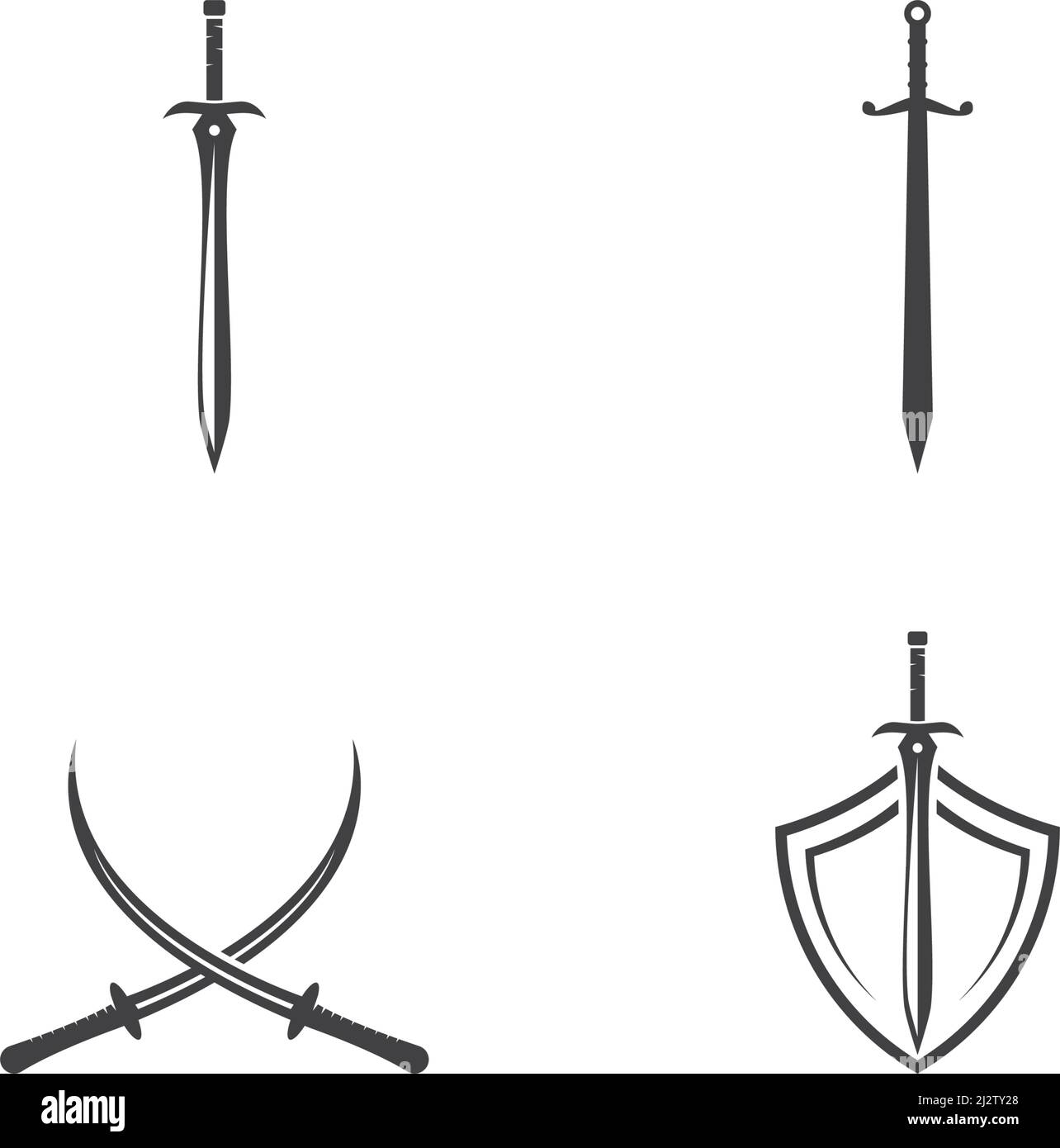 Sword logo vector flat design Stock Vector Image & Art - Alamy