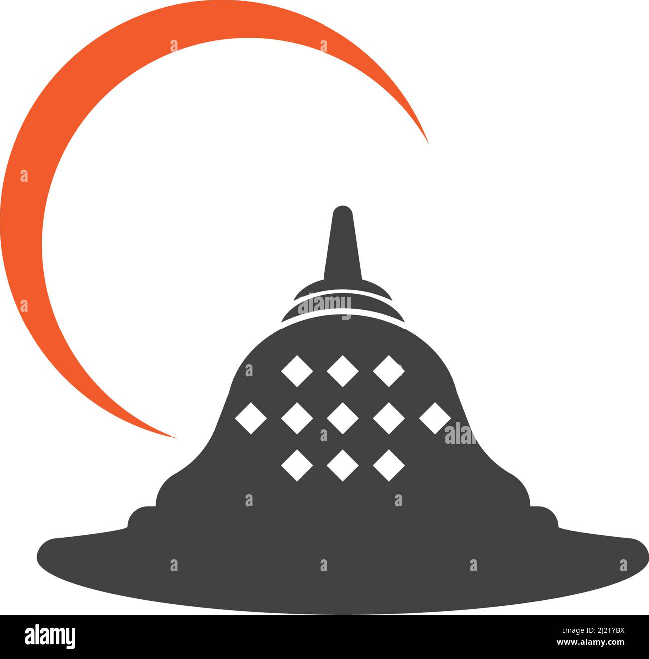 Stupa temple logo flat design vector Stock Vector Image & Art - Alamy