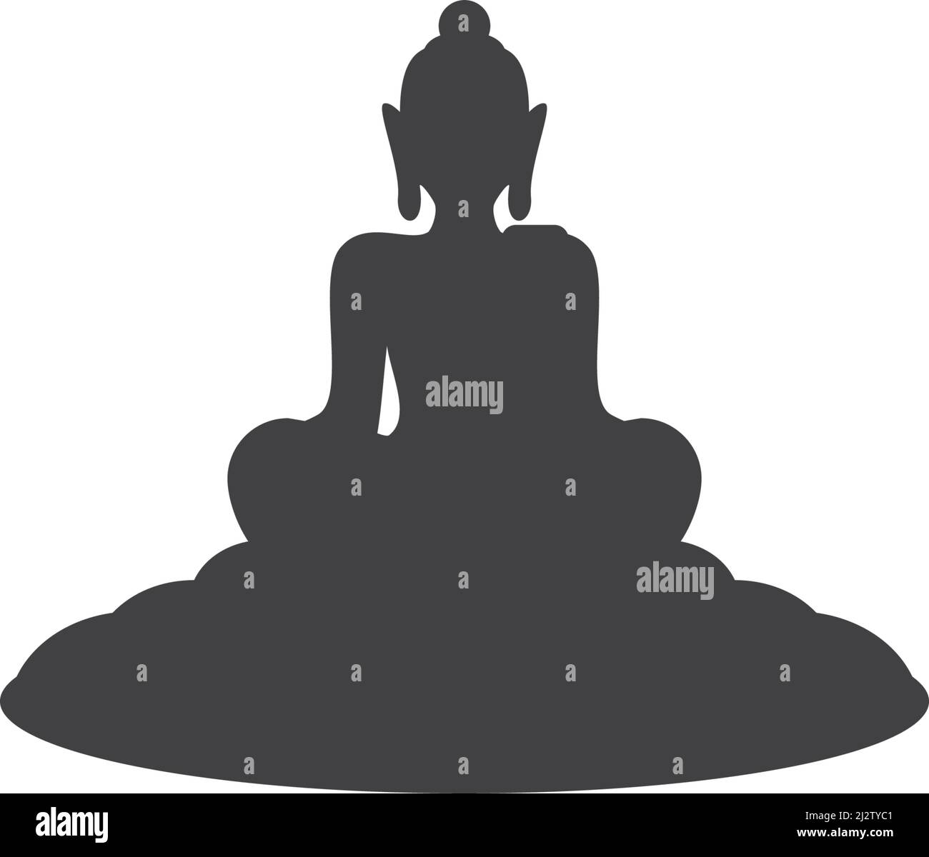 Buddha statue logo vector flat design template Stock Vector Image & Art ...