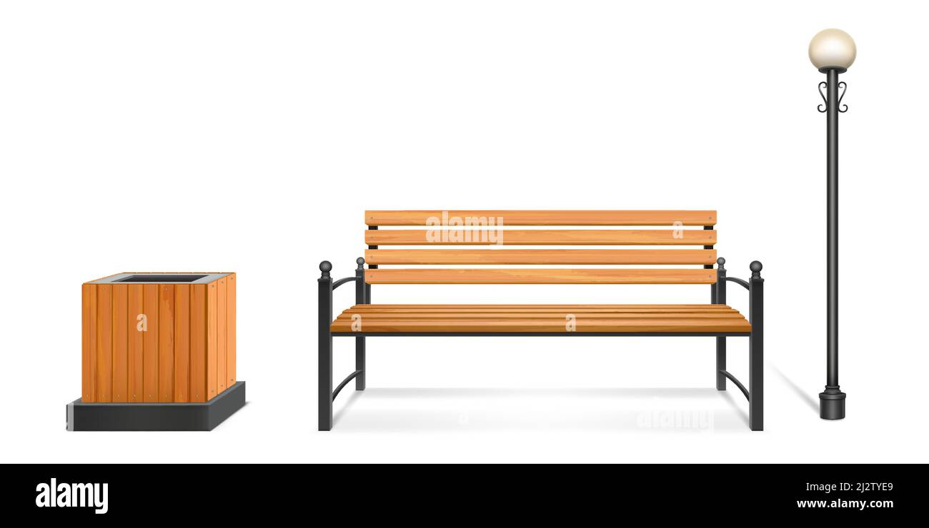 Street Bench Front View