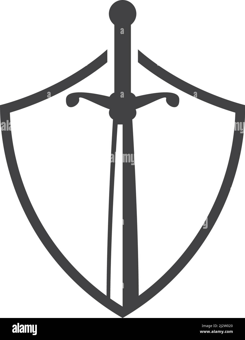 Sword logo vector flat design Stock Vector Image & Art - Alamy