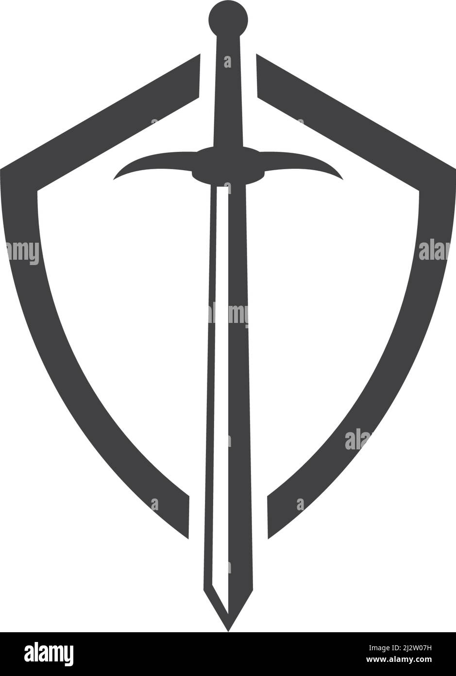 Sword logo vector flat design Stock Vector Image & Art - Alamy