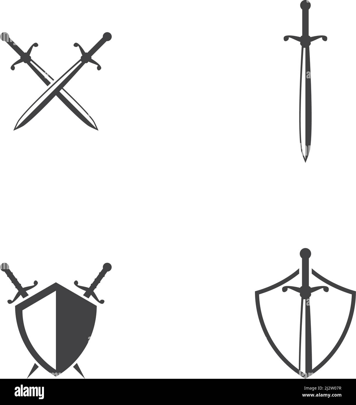 Sword logo vector flat design Stock Vector Image & Art - Alamy