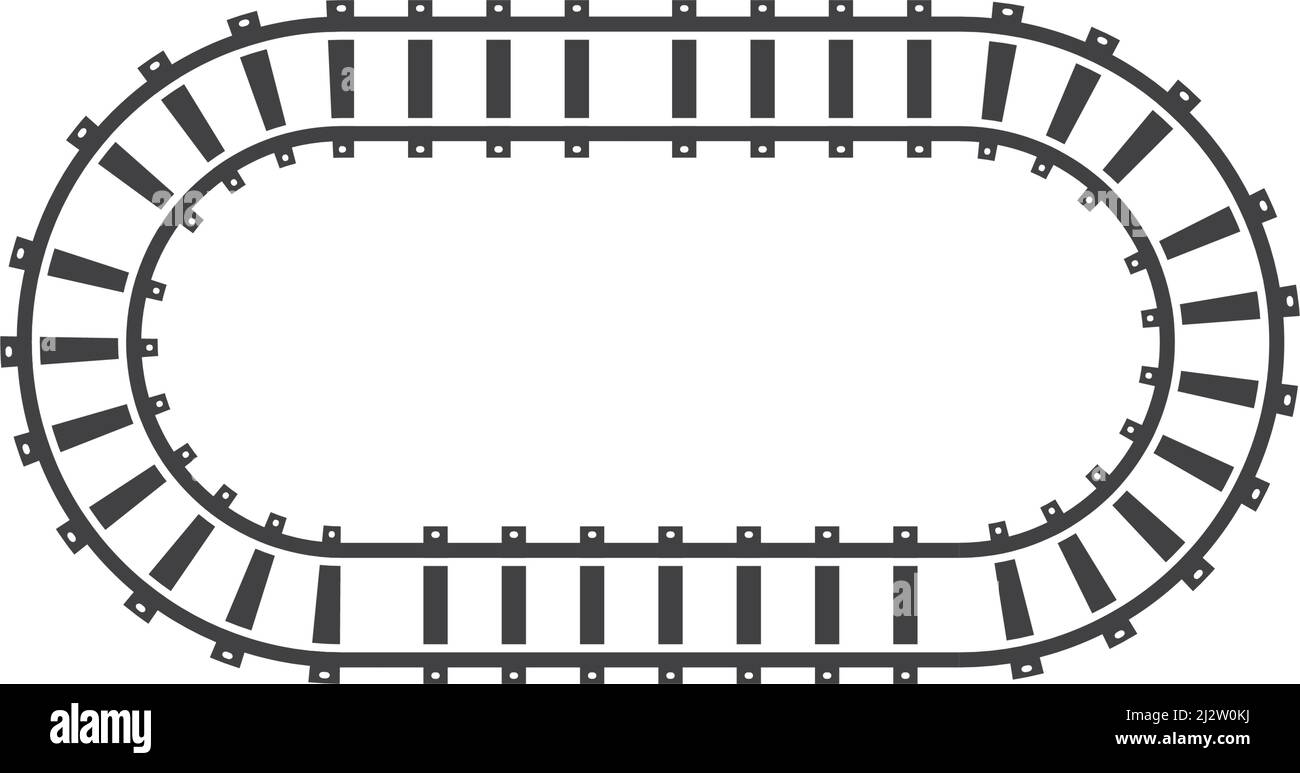 Railway illustration vector flat design Stock Vector Image & Art - Alamy