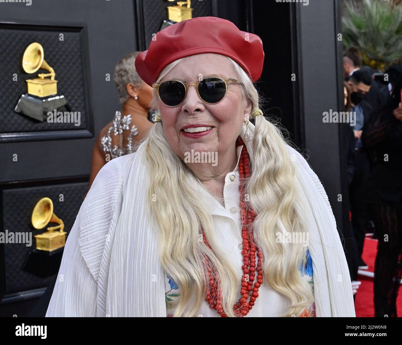 Las Vegas, United States. 3rd Apr, 2022. Joni Mitchell arrives for the ...