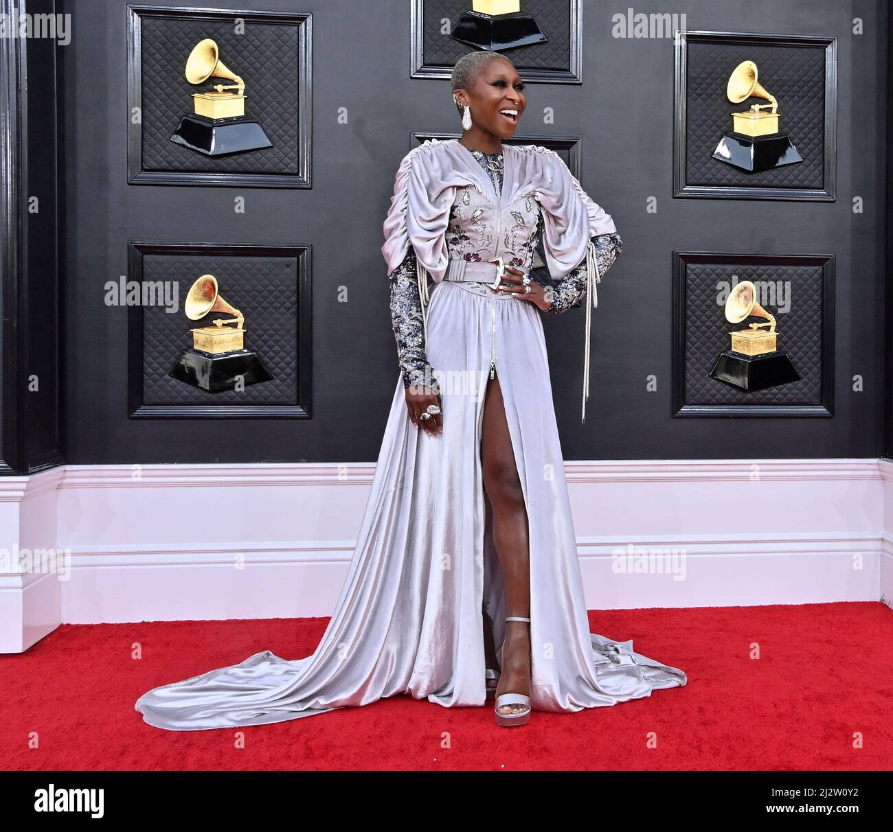 Las Vegas, United States. 3rd Apr, 2022. Cynthia Erivo arrives for the ...