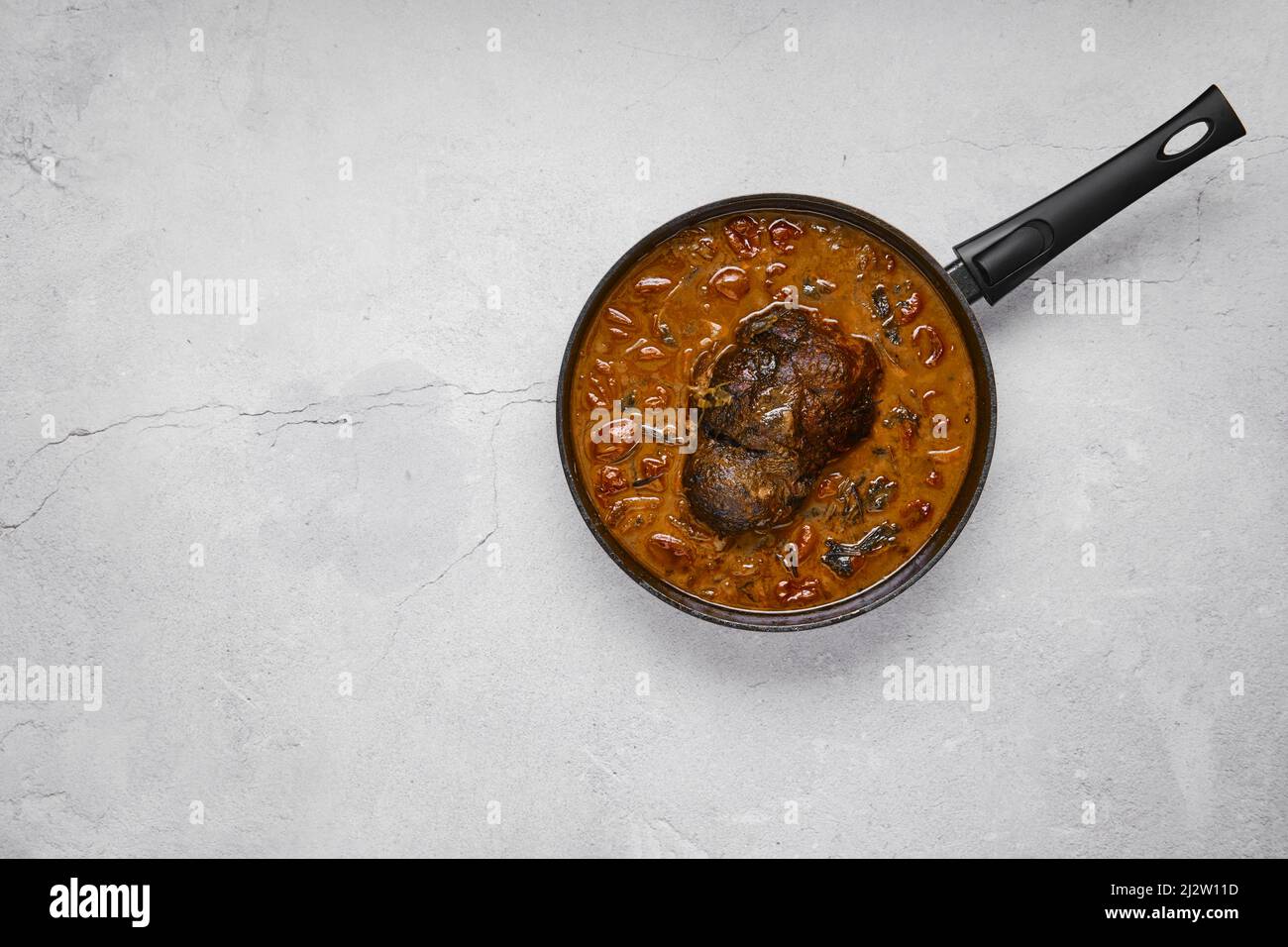Slow cooked boneless meat, top view Stock Photo - Alamy