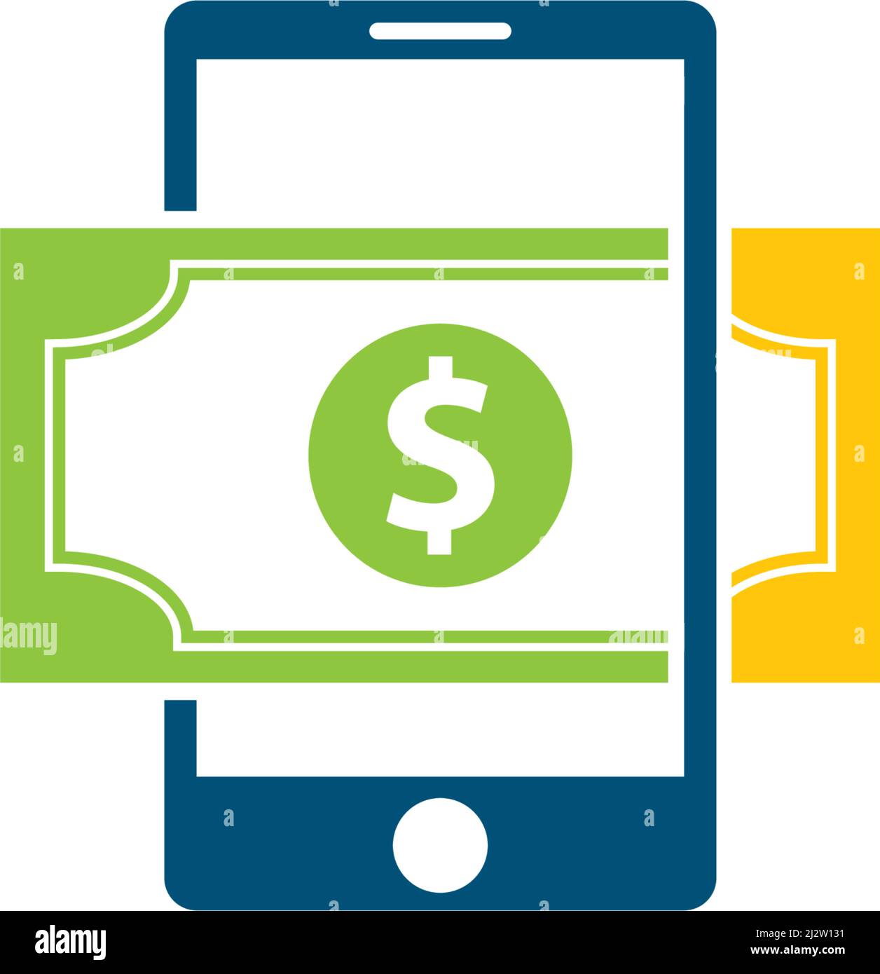 Business acounting money mobile cash logo vector template Stock Vector ...