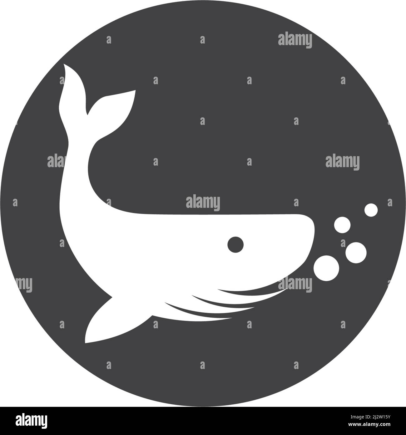 Whale logo illustration vector flat design Stock Vector Image & Art - Alamy