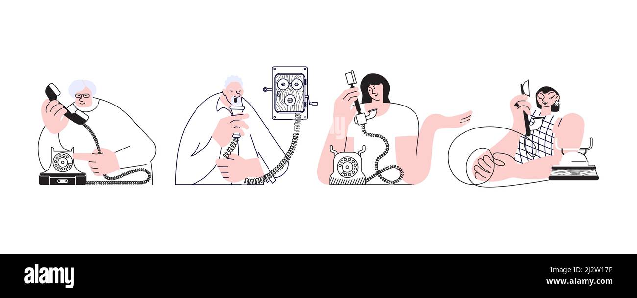 Phone call talking man Stock Vector Images - Alamy