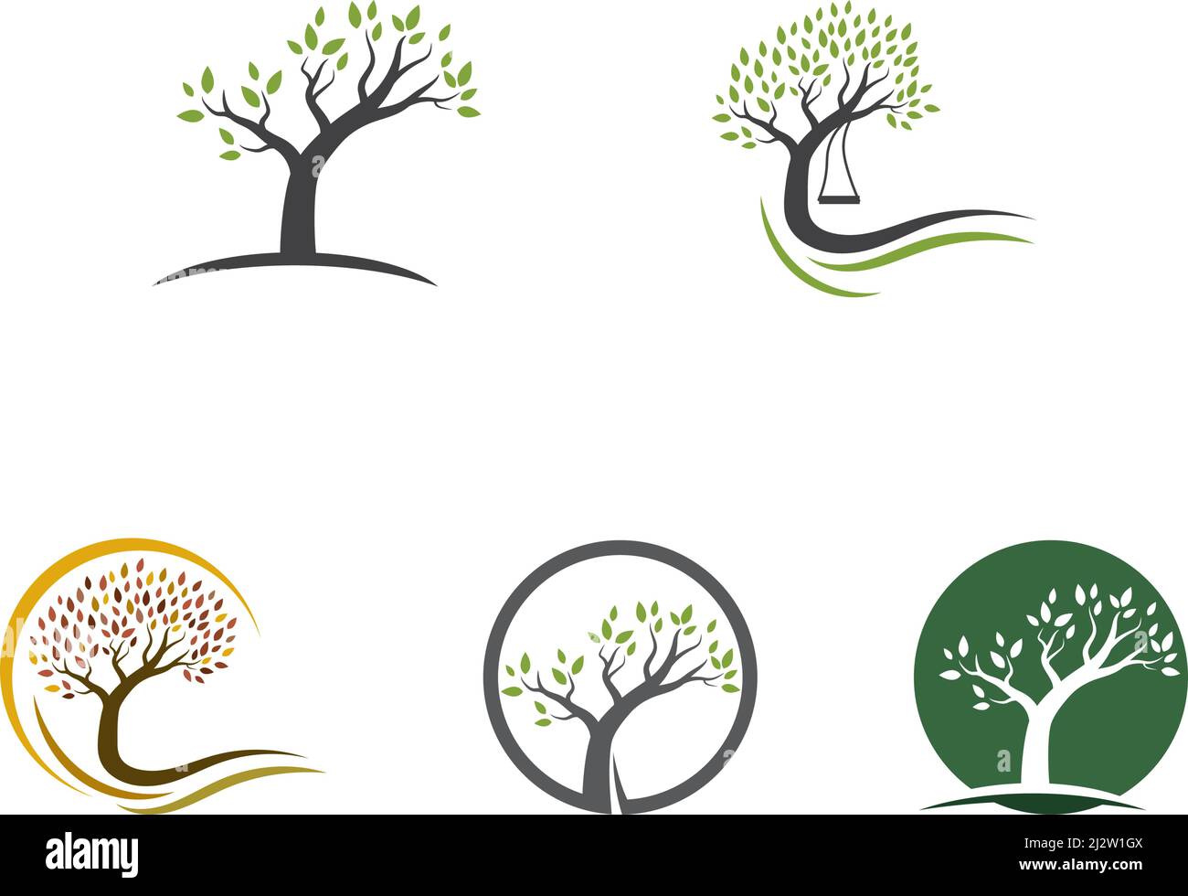 Tree logo template vector illustration Stock Vector Image & Art - Alamy
