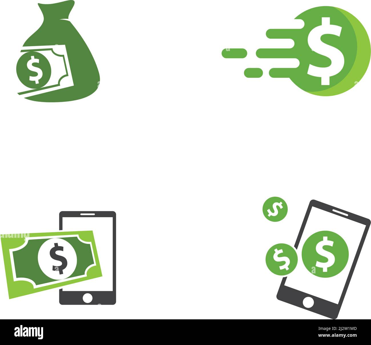 Business acounting money mobile cash logo vector template Stock Vector ...