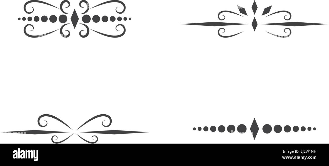 Border Line Design Vector Template Stock Vector Image Art Alamy