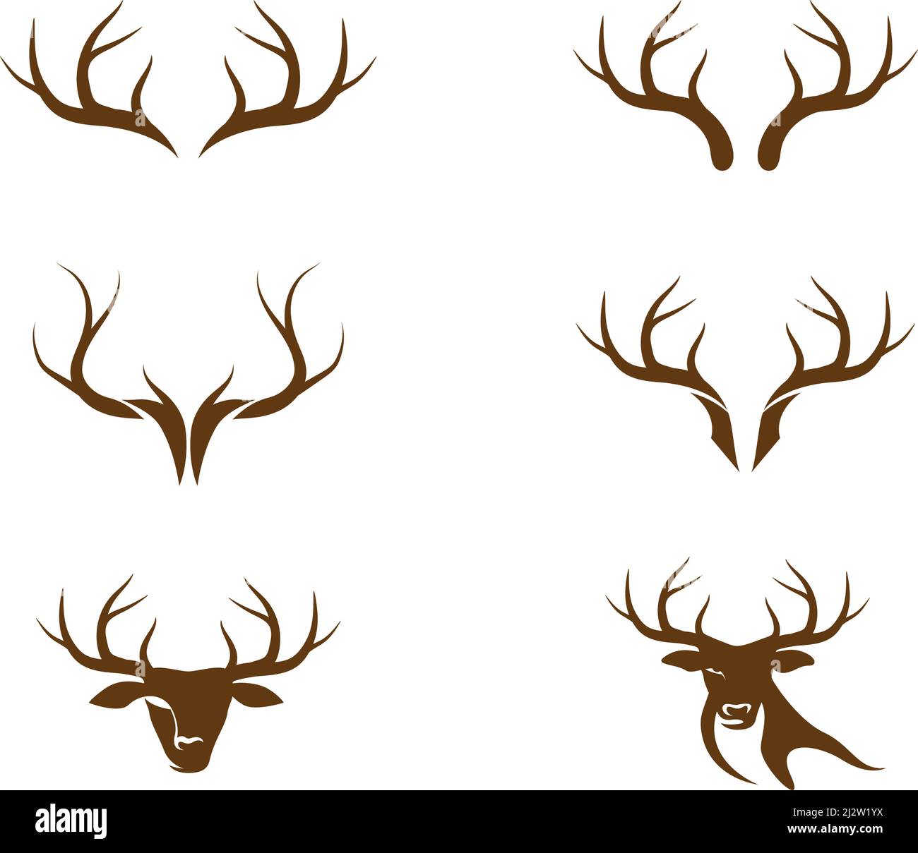 Deer antler ilustration logo vector template Stock Vector Image & Art ...