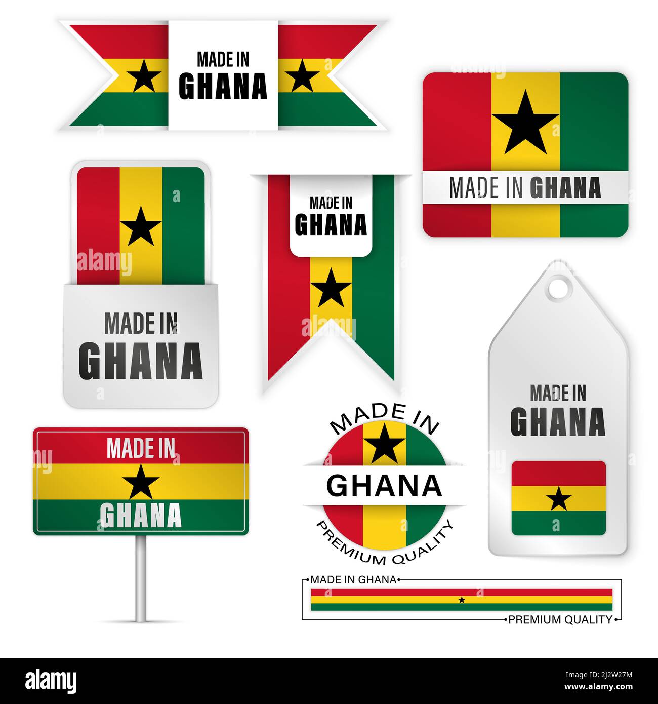 Made in Ghana graphics and labels set. Some elements of impact for the ...