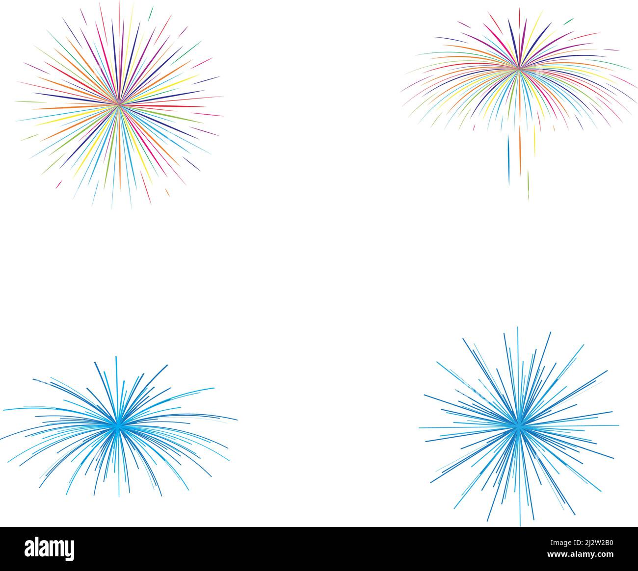 Colourful bright fireworks Stock Vector Images - Alamy